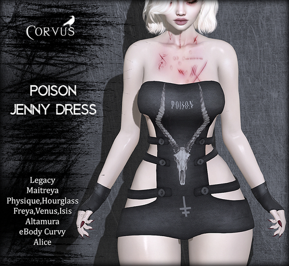 Second Life Marketplace - Corvus : Poison Jenny Dress